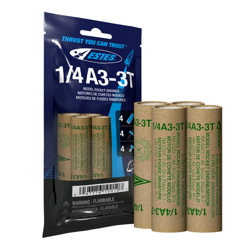 1/4A3-3T Mini Model Rocket Engines - 4 Pack | Estes Rockets