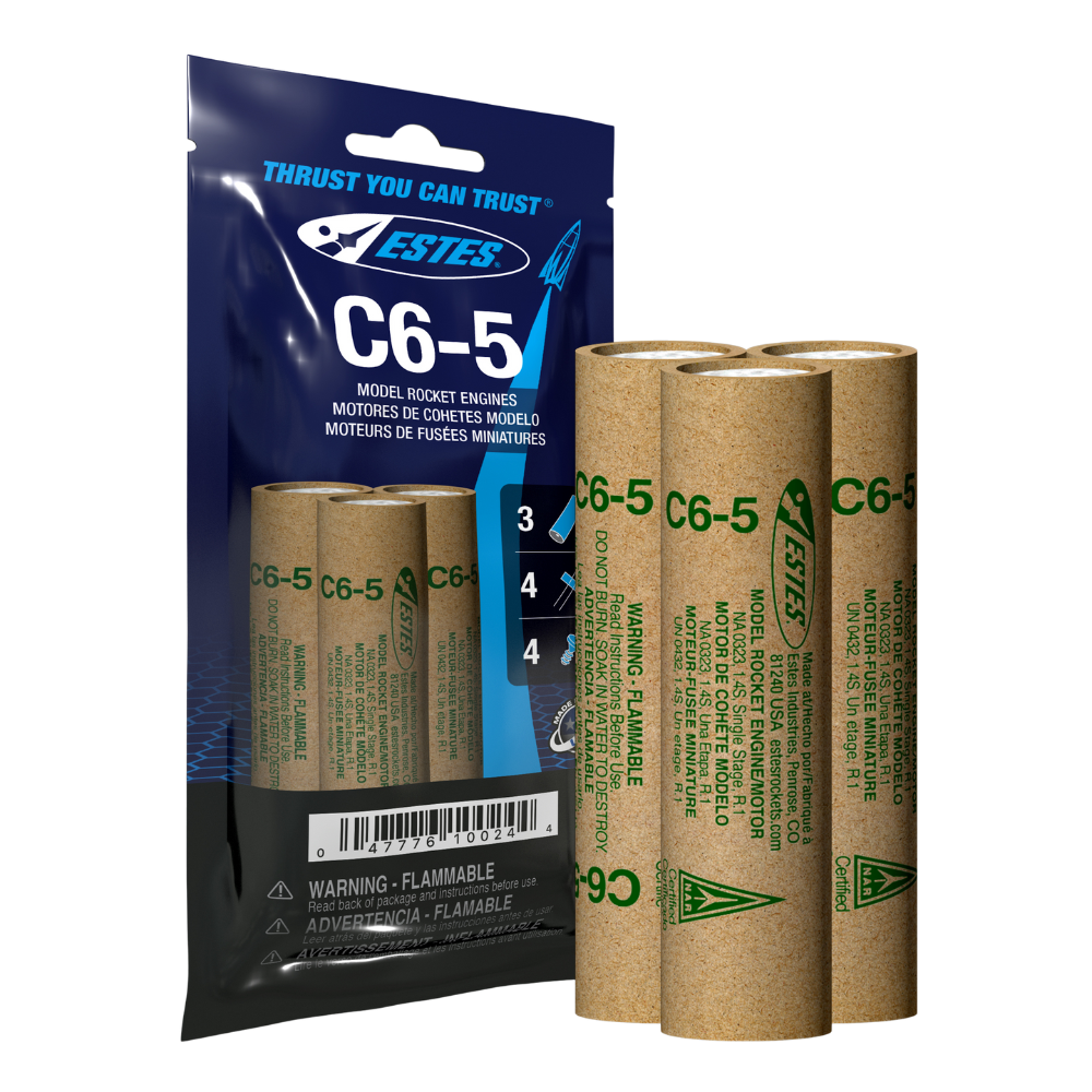 C6‑5 Model Rocket Engines - 18 mm Mid‑Power Performance | Estes Rockets