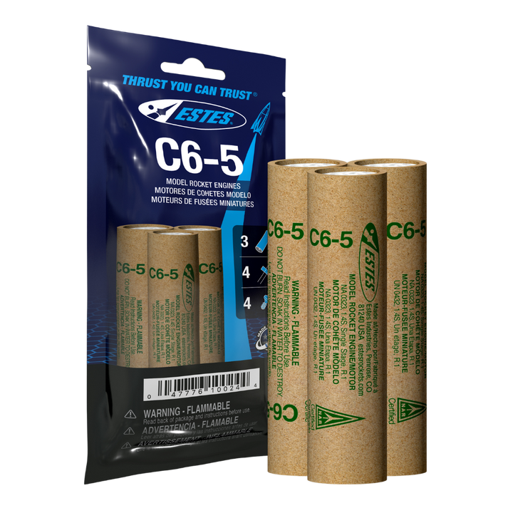 C6‑5 Model Rocket Engines - 18 mm Mid‑Power Performance | Estes Rockets