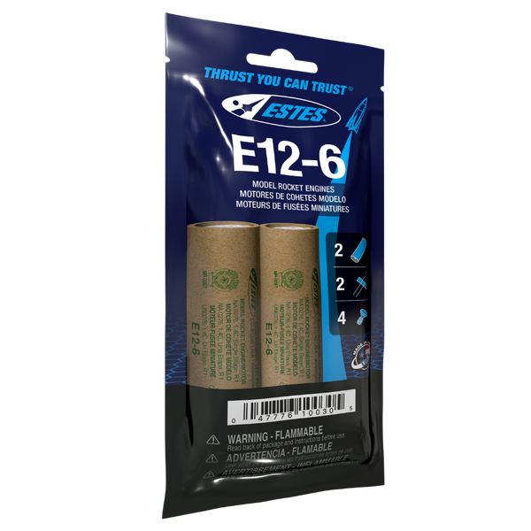 E12-6 Engines - High-Thrust Model Rocket Motors | Estes Rockets