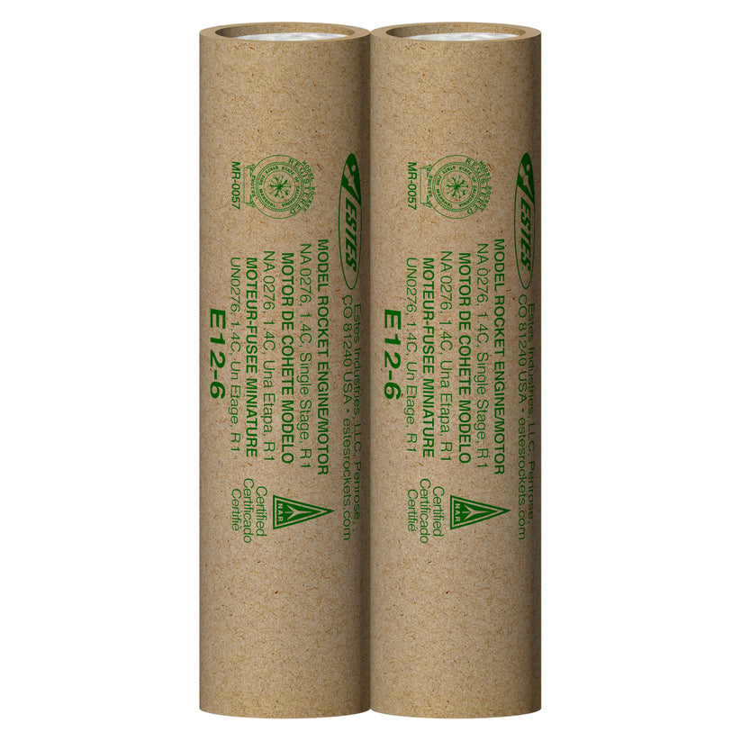 E12-6 Engines - High-Thrust Model Rocket Motors | Estes Rockets