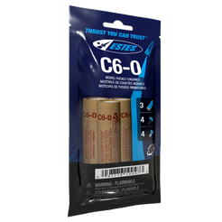 Estes C6-0 Engines - Booster Stage Model Rocket Motors | Estes Rockets
