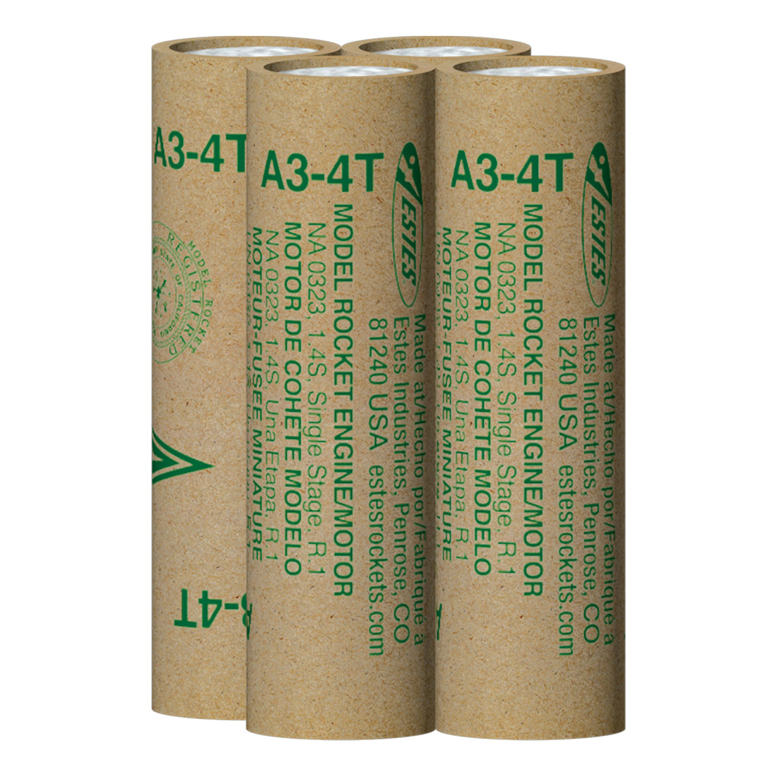 A3-4T 13mm Rocket Engine Flight Pack | Estes Rockets