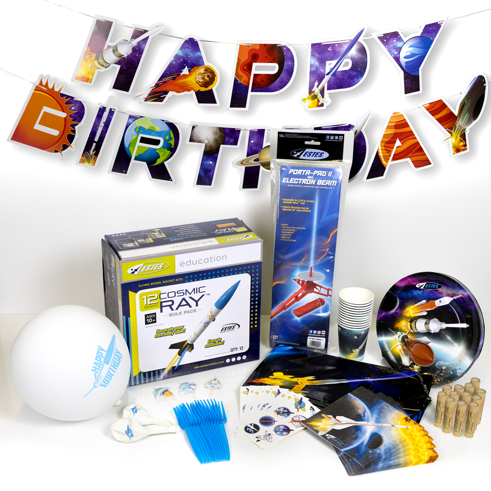Blast-Off!™ Birthday Party Pack - Rocket Themed Party Supplies | Estes ...