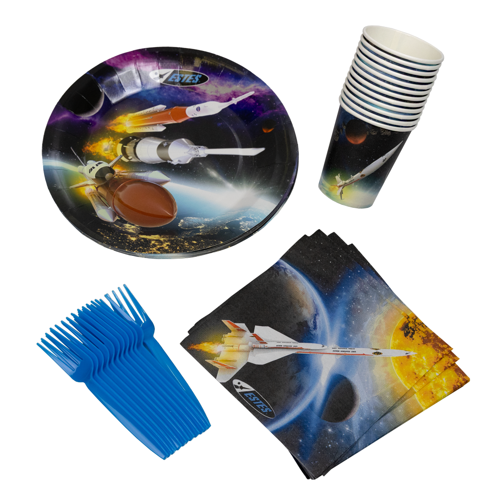 Blast-Off!™ Birthday Party Pack - Rocket Themed Party Supplies | Estes ...