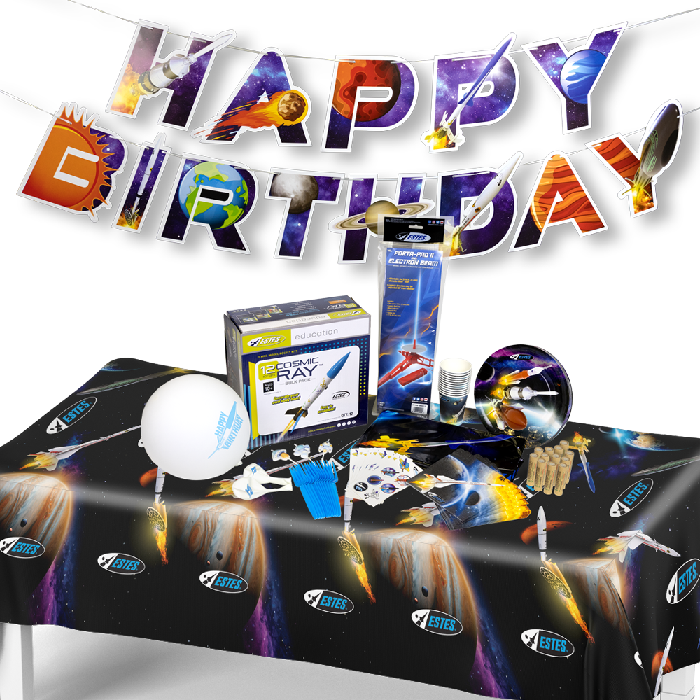 Blast-Off!™ Birthday Party Pack - Rocket Themed Party Supplies | Estes ...