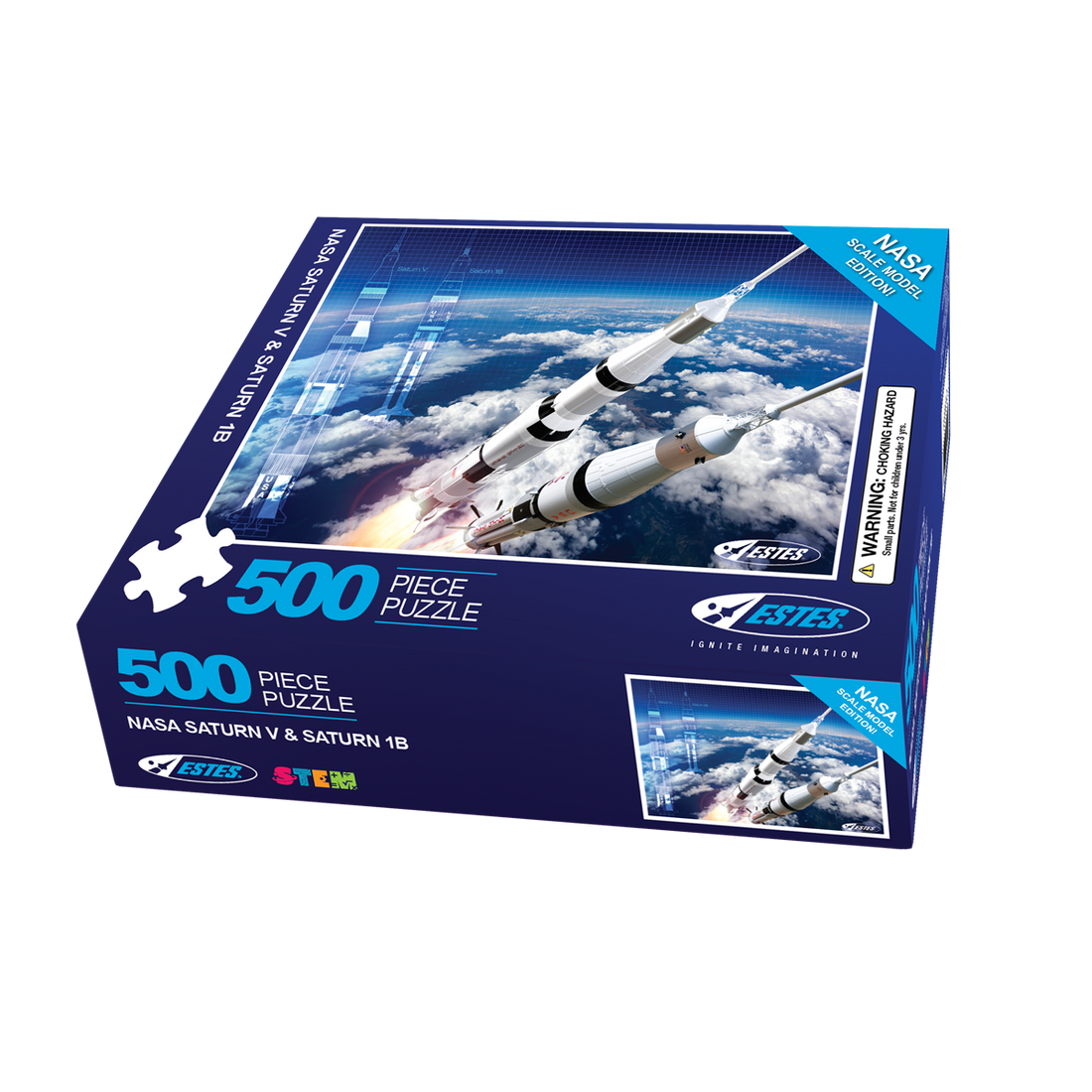 NASA Saturn V & Saturn 1B 500 Piece Puzzle | Estes Rockets