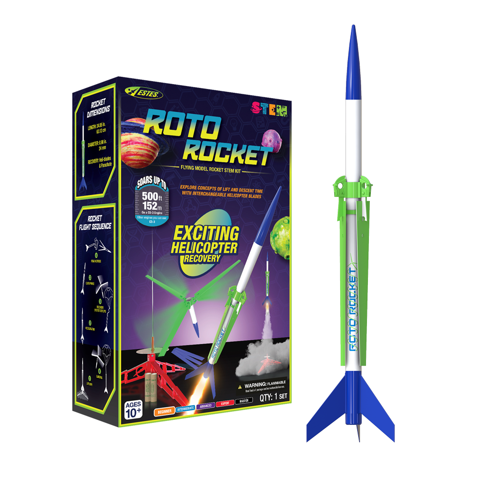 Roto Rocket™ STEM Kit - Helicopter Recovery - Engines Included | Estes ...