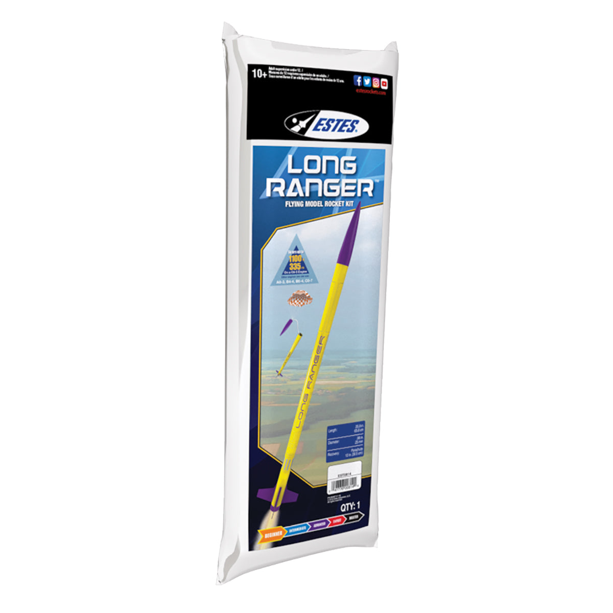 Long Ranger™ Model Rocket Kit - Easy Build, Soars to 1100 Feet | Estes ...