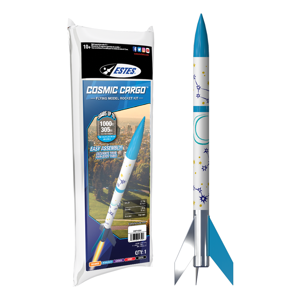 Cosmic Cargo® Flying Model Rocket - Beginner Payload Rocket Kit | Estes ...