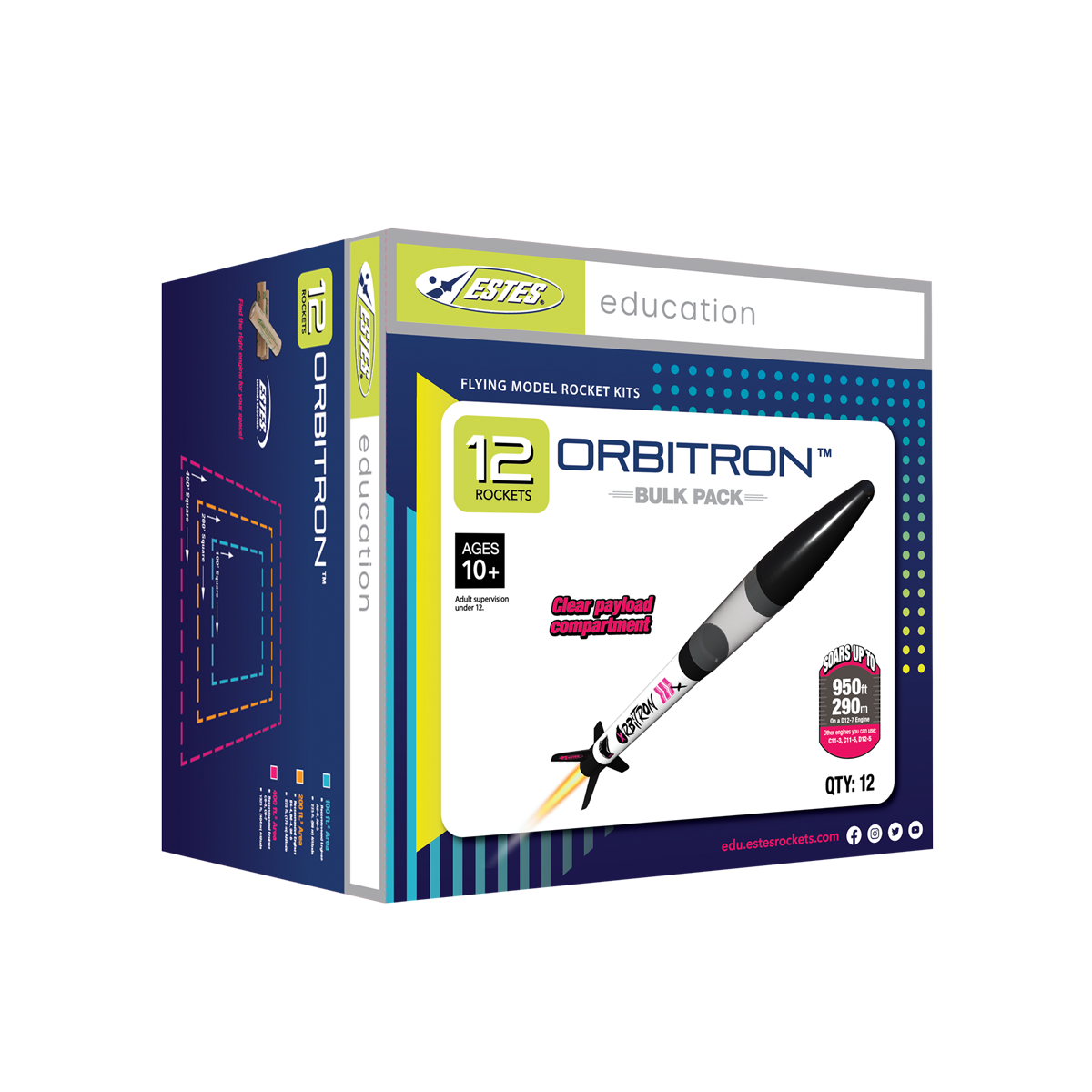 Orbitron™ Bulk Pack - 12 Futuristic Model Rocket Kits for Classrooms ...