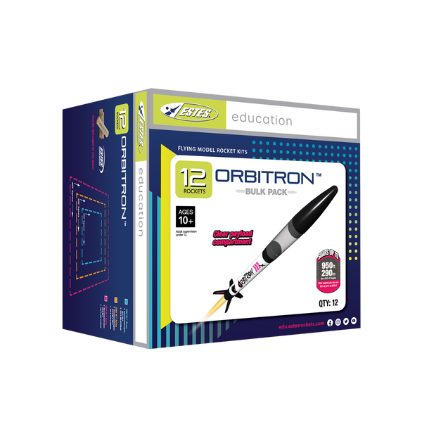 Orbitron™ Bulk Pack - 12 Futuristic Model Rocket Kits for Classrooms ...