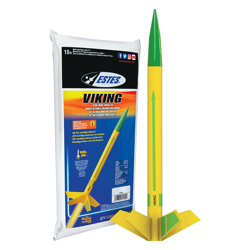 Estes Viking™ Model Rocket - 48 Fin Configurations & 1600 Ft Flights ...