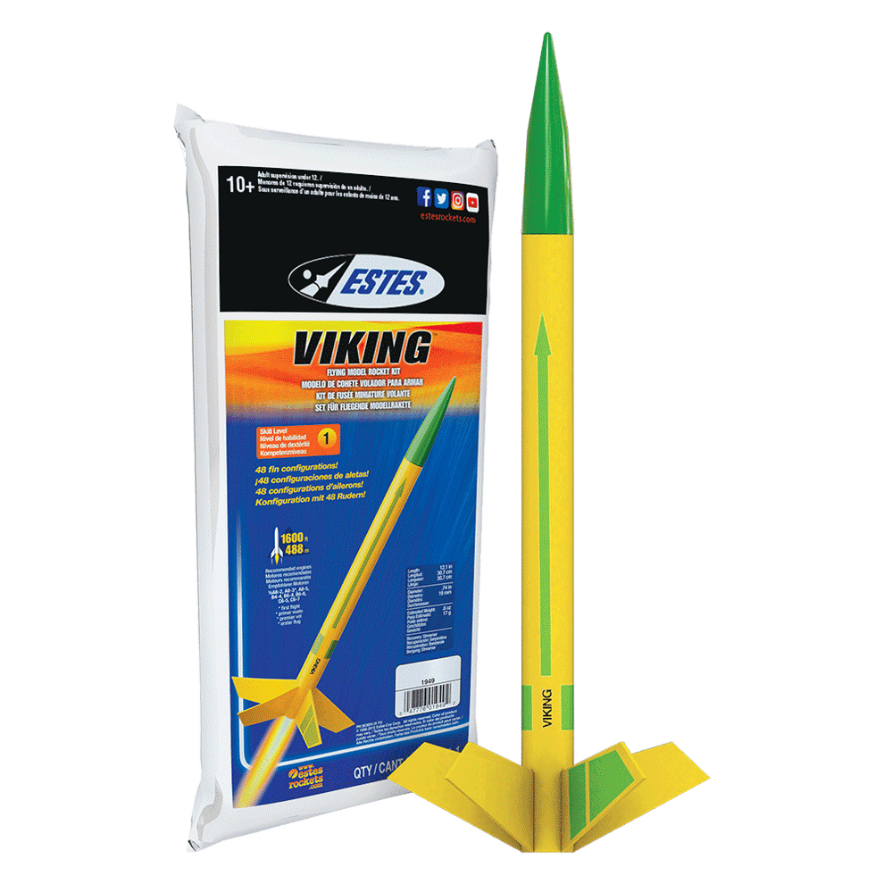 Estes Viking™ Model Rocket - 48 Fin Configurations & 1600 Ft Flights ...