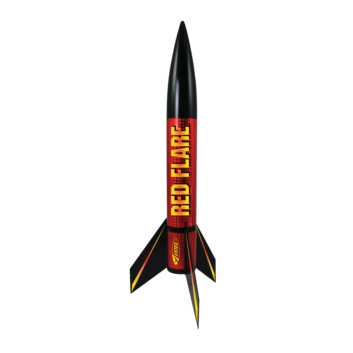 Red Flare Model Rocket Kit - Holographic Red Finish and 1000 ft Flights ...