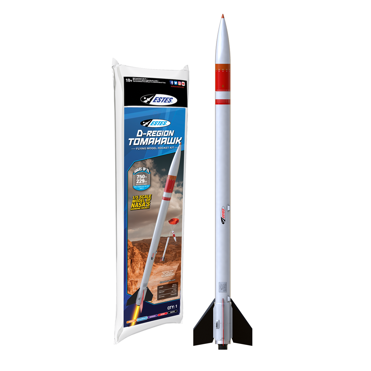 D-Region Tomahawk Model Rocket - 1/5 Scale NASA Replica | Estes Rockets