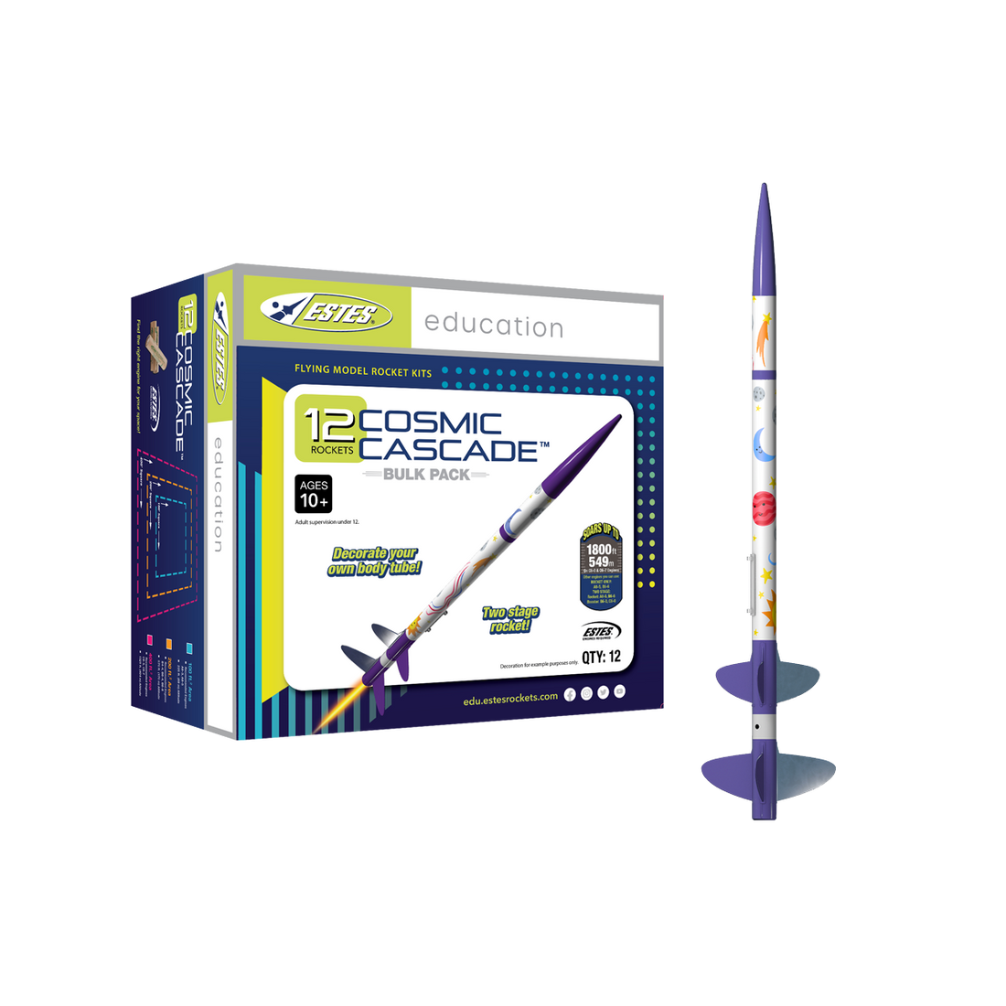 Cosmic Cascade™ Bulk Pack – 12 Rocket Kits for Classrooms & Groups ...