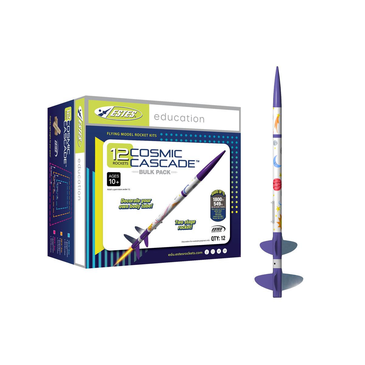 Cosmic Cascade™ Bulk Pack – 12 Rocket Kits for Classrooms & Groups ...