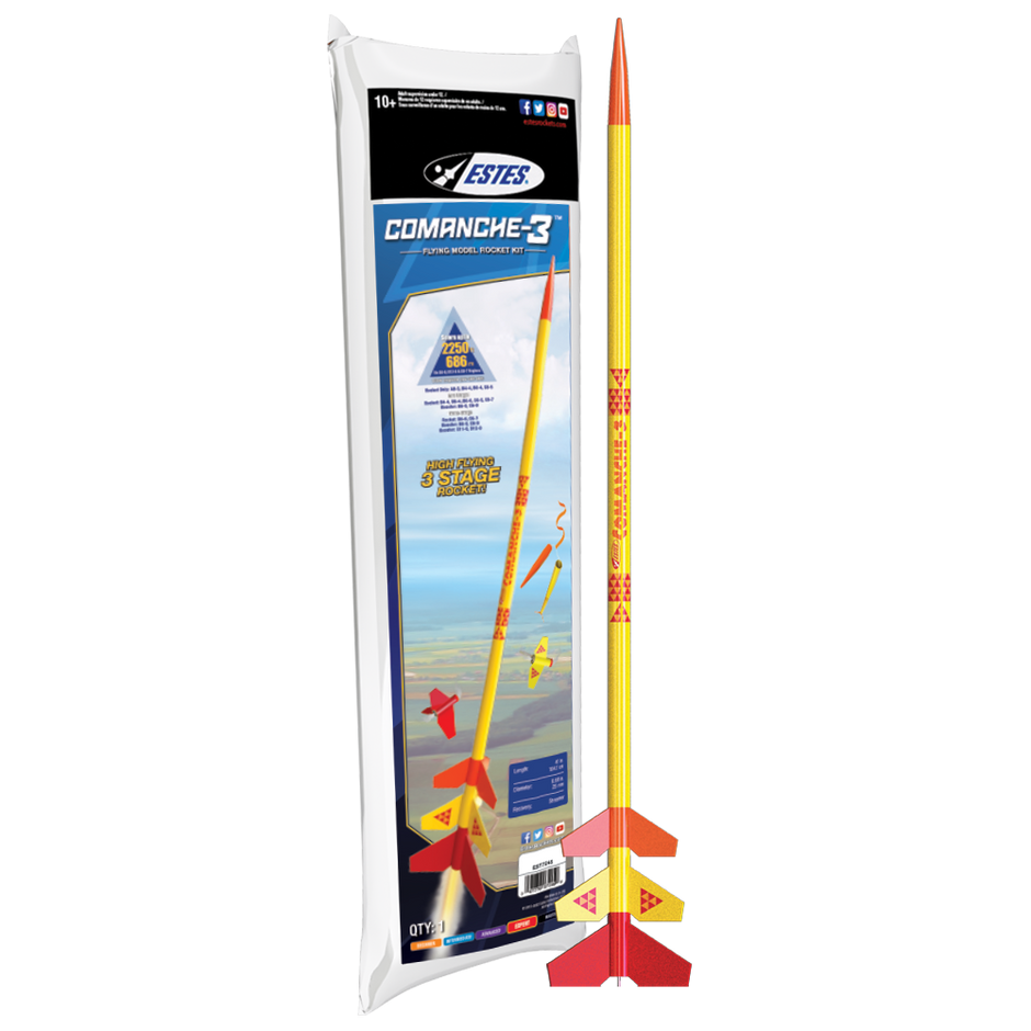 Estes C6-0 Engines - Booster Stage Model Rocket Motors | Estes Rockets