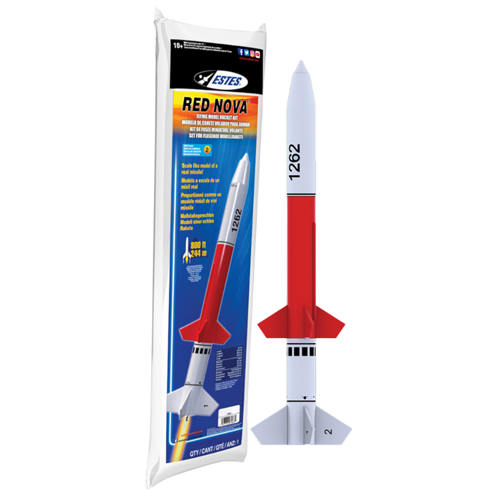 Red Nova™ Model Rocket - Advanced Estes Rocket Kit with 800 ft Altitude ...
