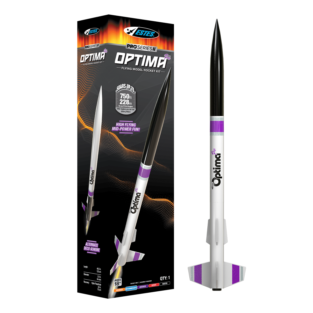 Pro Series II™ Optima Rocket - Classic Estes Design with Modern Power ...