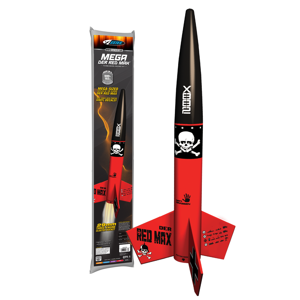Pro Series II™ Mega Der Red Max™ Model Rocket - 3-Engine Cluster ...