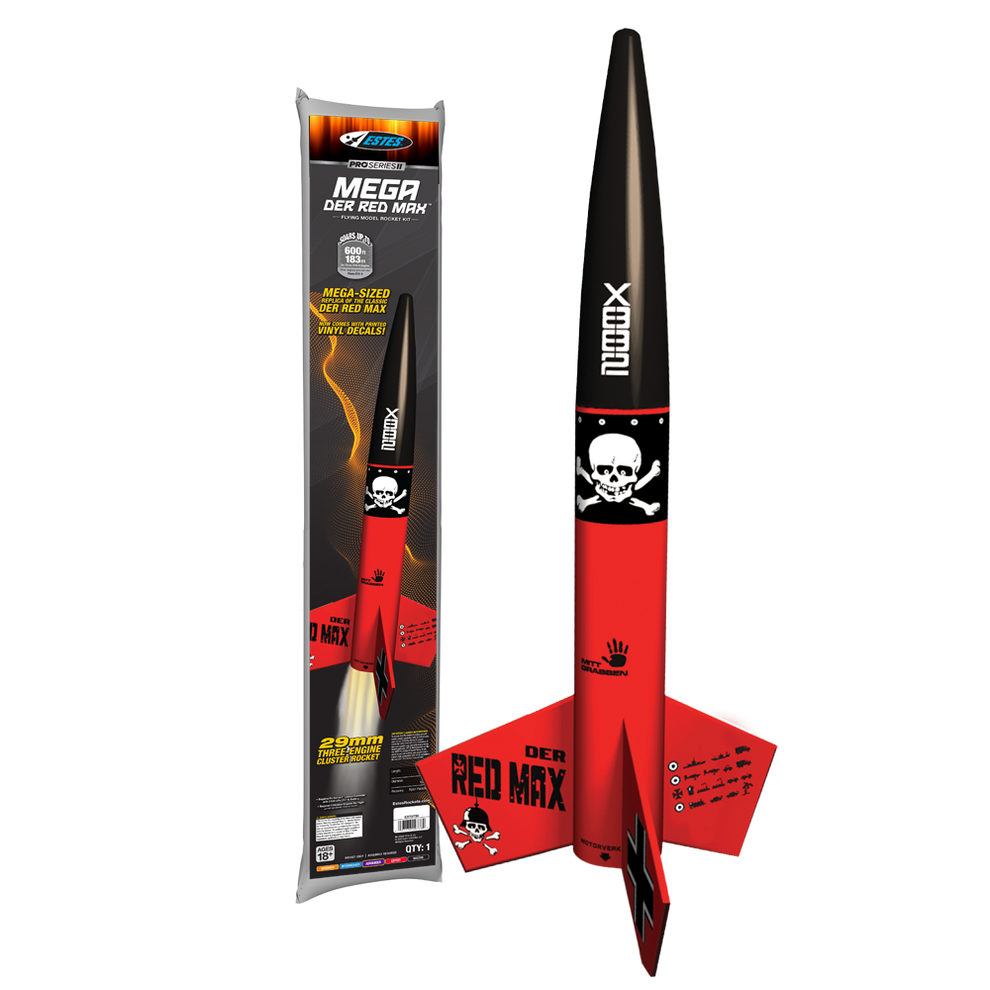 Pro Series II™ Mega Der Red Max™ Model Rocket - 3-Engine Cluster ...