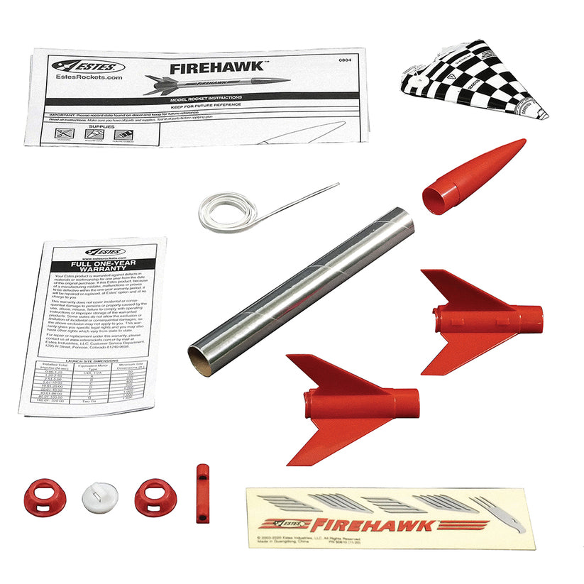 Firehawk™ Model Rocket Kit - Beginner Rocket with 550 ft Flights ...