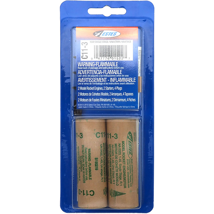 Estes C Model Rocket Engines - 18mm High-Thrust Motors | Estes Rockets