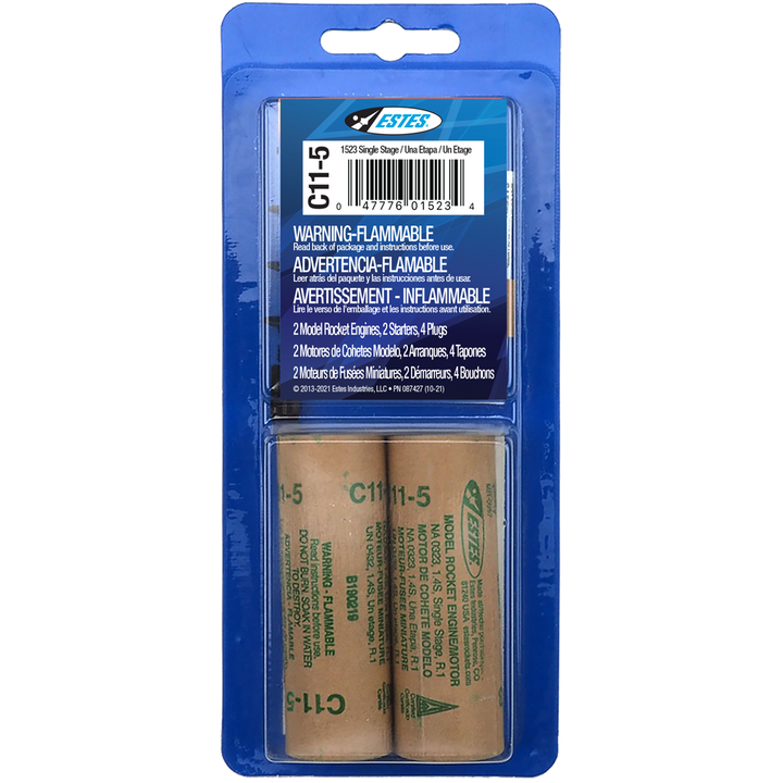 Estes C Model Rocket Engines - 18mm High-Thrust Motors | Estes Rockets