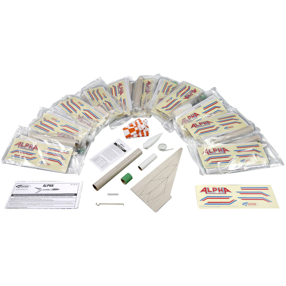 Alpha® Bulk Pack (12 pk) - Classic Estes Rocket Kit for STEM Learning ...