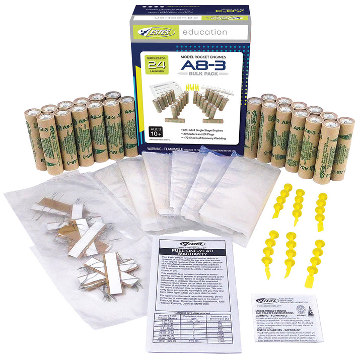 A8-3 Engine Bulk Pack - Model Rocket Engines for Group Launches | Estes ...