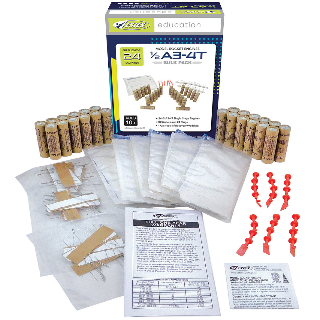 Estes 13mm Mini Rocket Engines - Lightweight Motors for Small Rockets ...