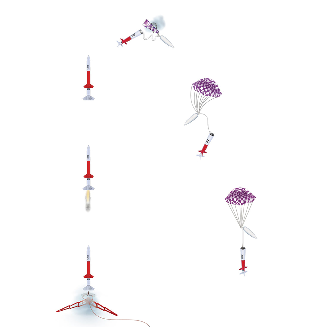 Red Nova™ Model Rocket - Advanced Estes Rocket Kit with 800 ft Altitude ...