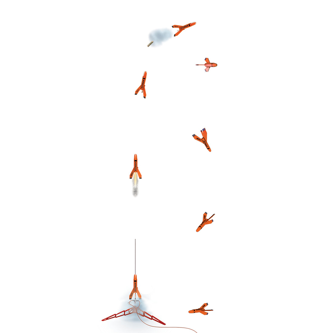 Orange Bullet™ Model Rocket Kit - Designer Signature Series | Estes Rockets
