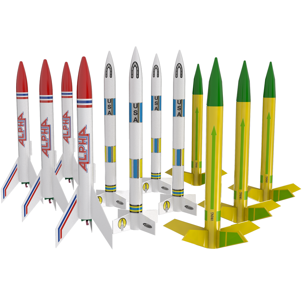 AVG Bulk Pack (12 pk) - Alpha, Viking & Generic E2X Rockets | Estes Rockets