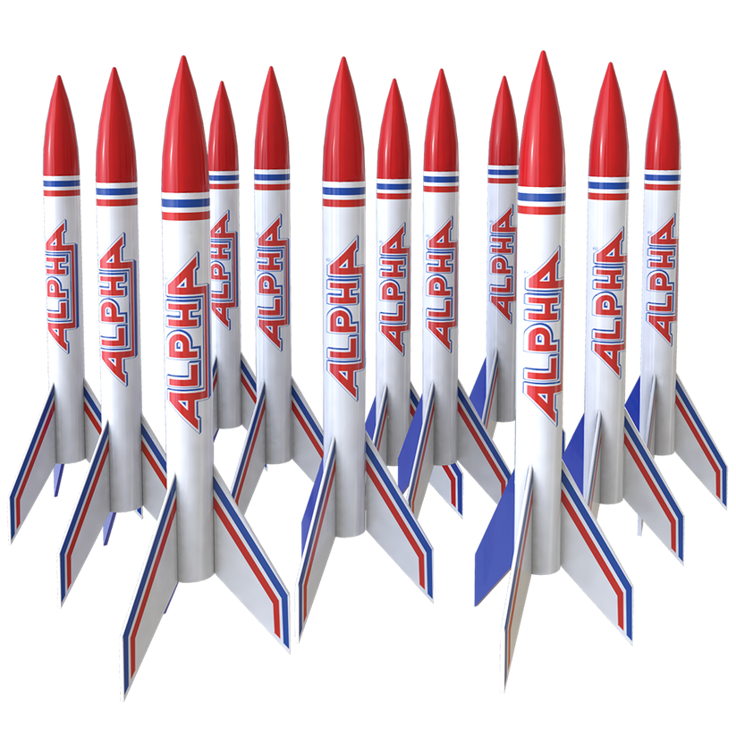 Alpha® Bulk Pack (12 pk) - Classic Estes Rocket Kit for STEM Learning ...