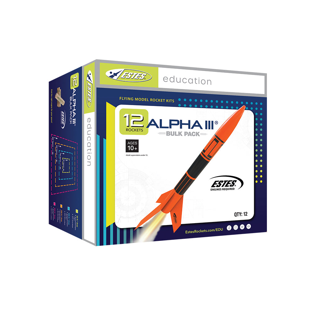 Alpha III® Bulk Pack (12 pk) - Beginner Model Rocket Kits for Kids ...
